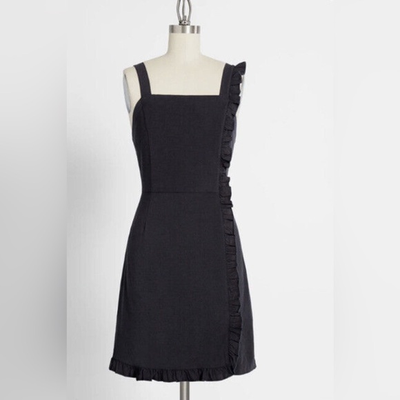Modcloth | Dresses | Nwt Modcloth Asymmetrical Ruffle Shoulder Mini ...